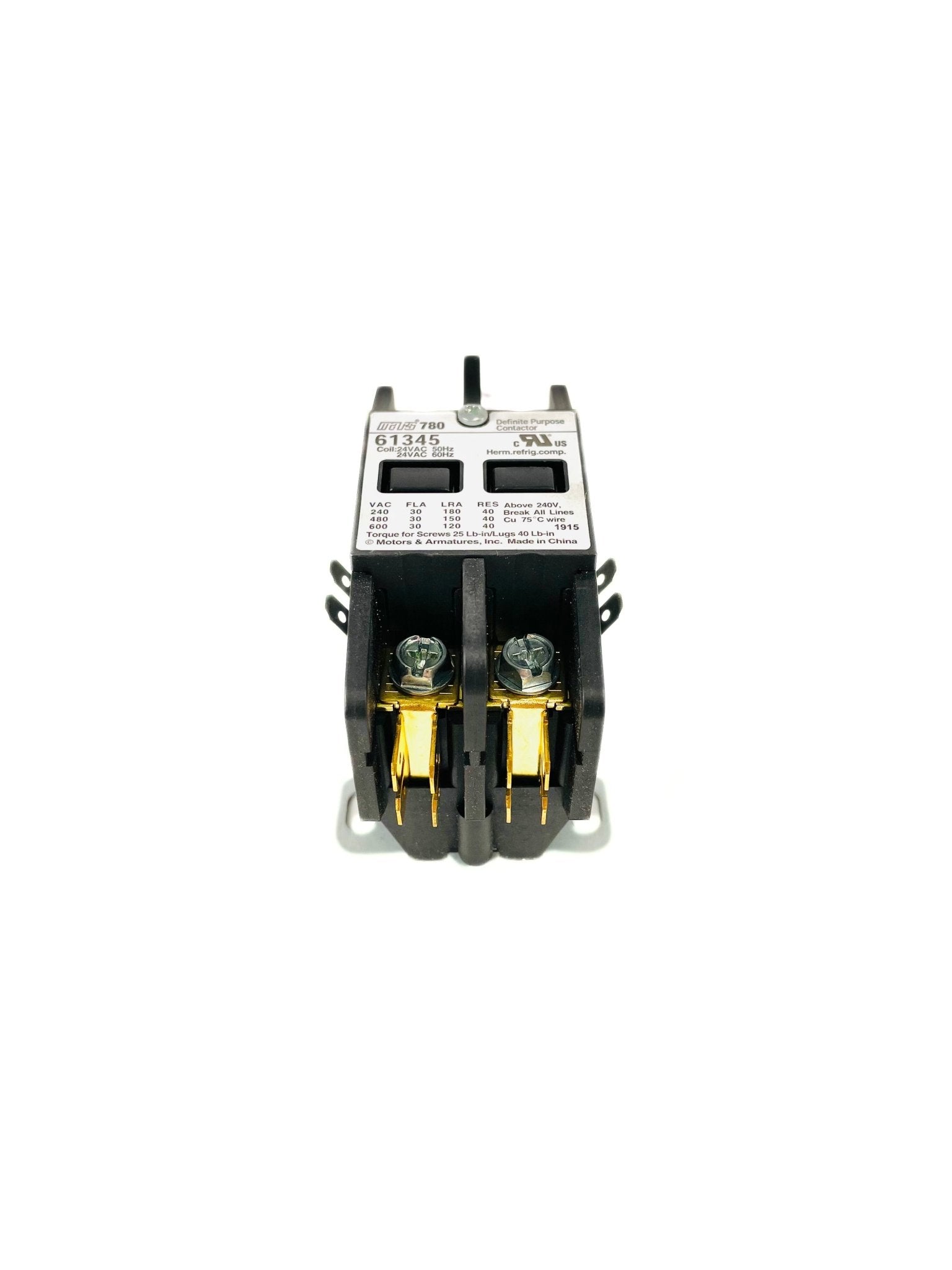 Mars 2 Pole 30 Amp 24V Definite Purpose Contactor 61345